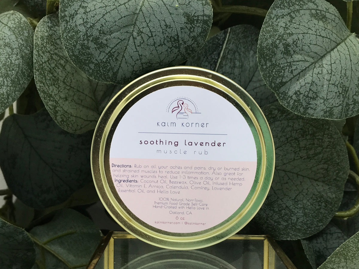 6 oz. Anti-Inflammation Lavender + Rosemary Muscle Love Rub – Kalm Korner